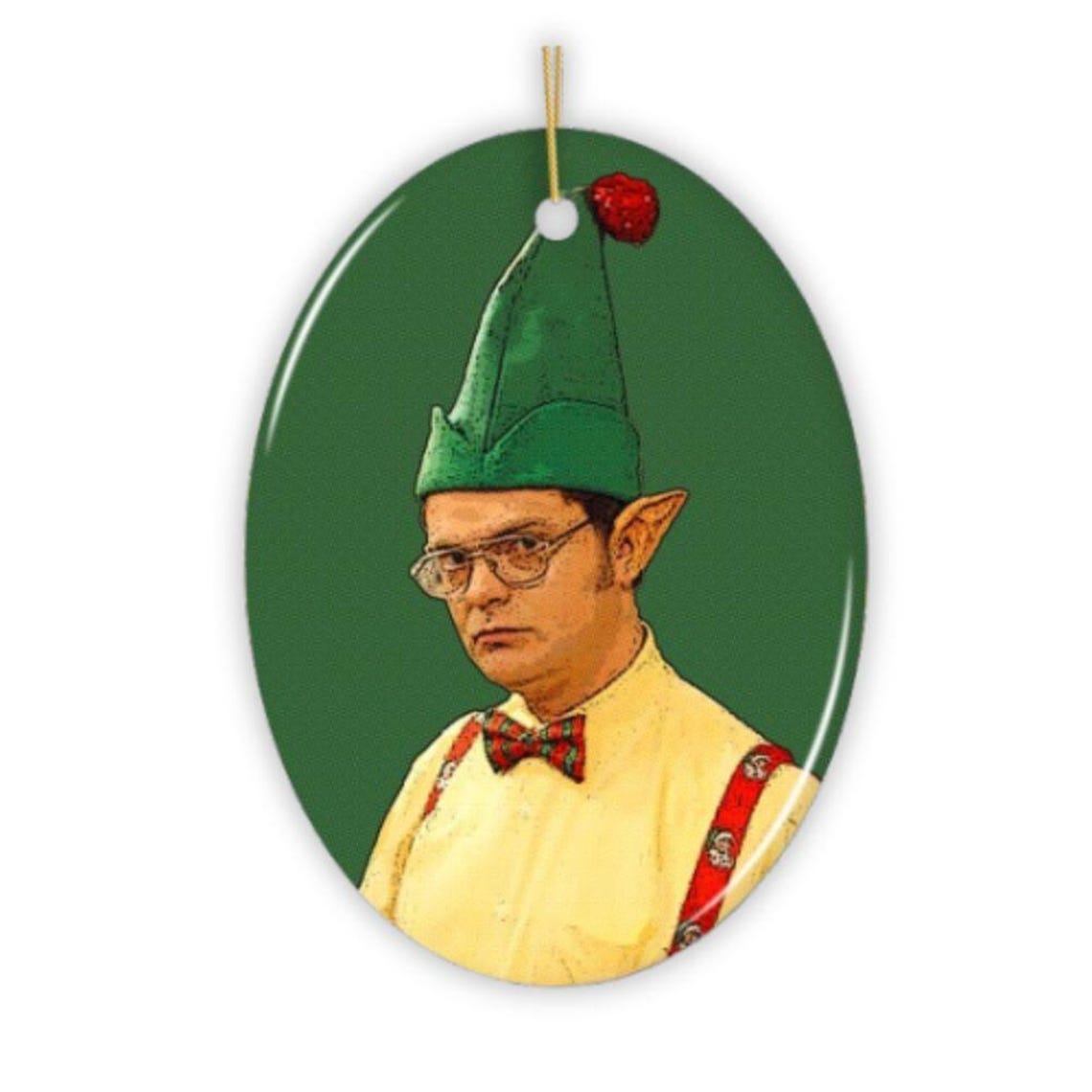 Dwight Schrute Elf Christmas Ornament, the Office - Etsy
