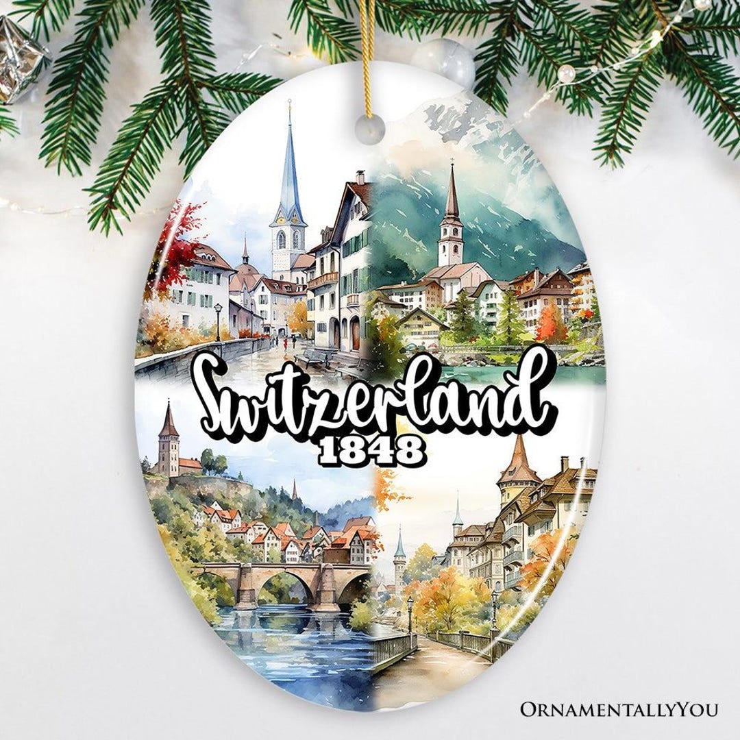 Picturesque Switzerland Landmarks Ornament, Bern Travel Souvenir and ...