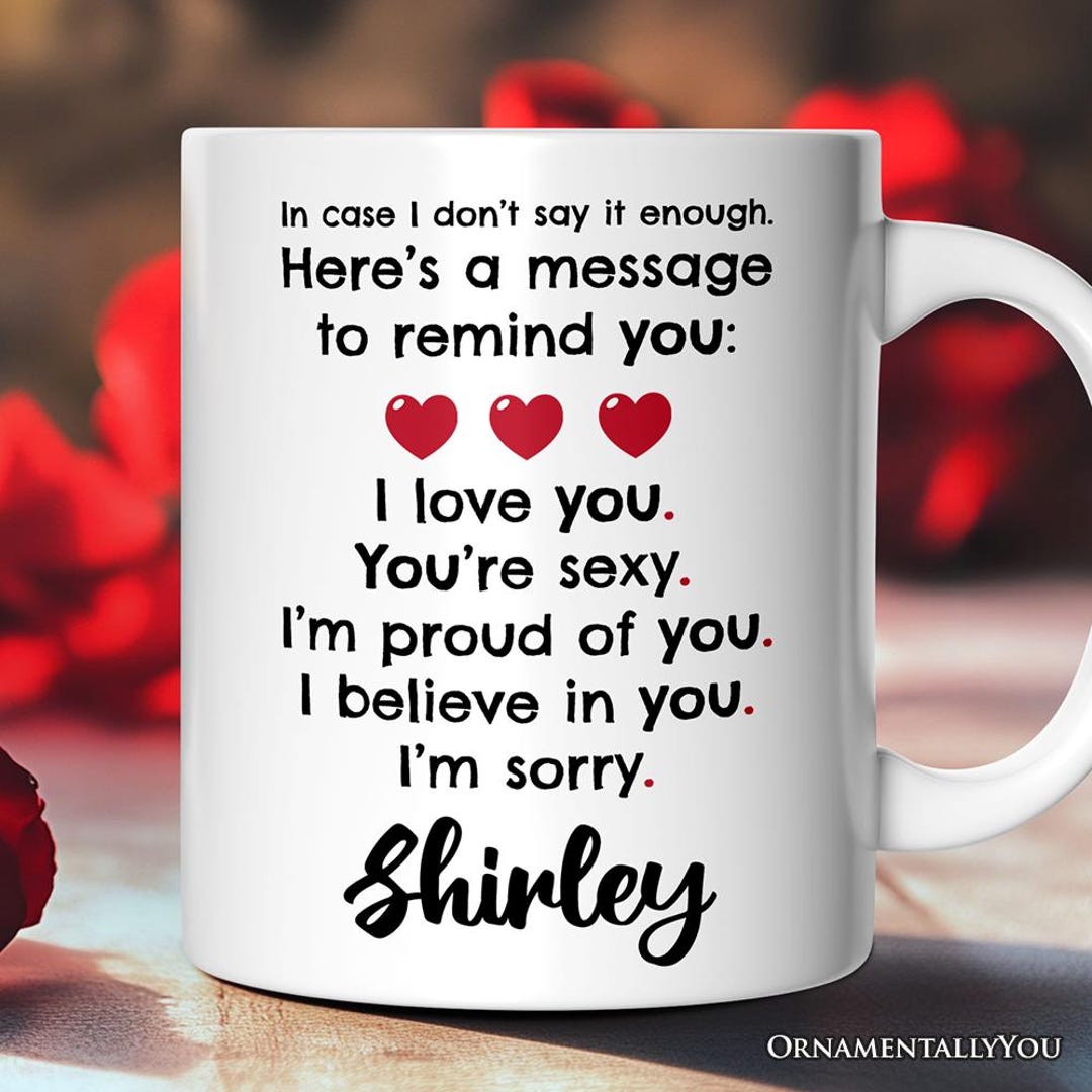 All the Things to Say Heartful Message Personalized Mug, Romantic ...