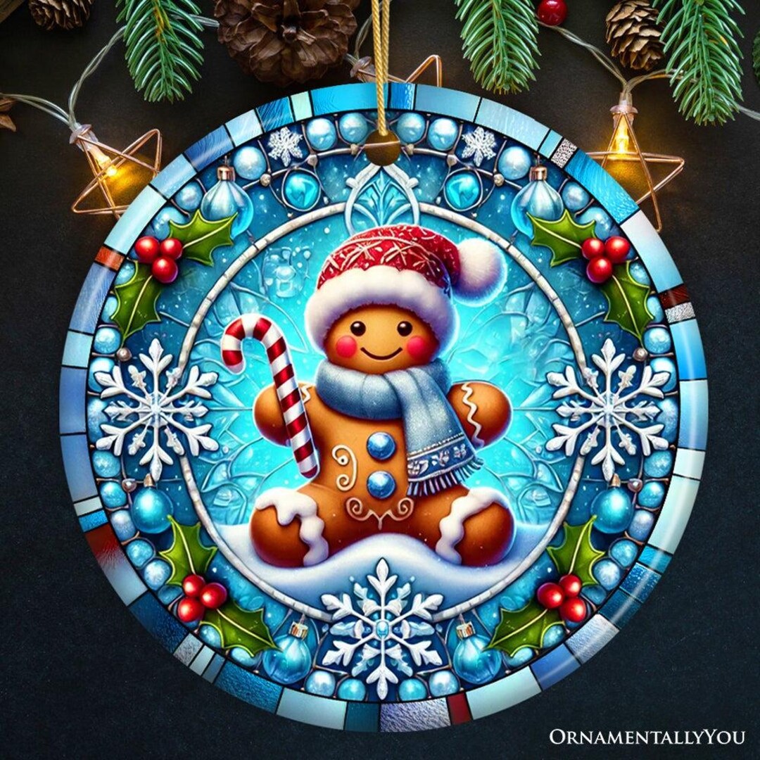 Crystal Snow Gingerbread Man Ornament, Magical Gift and Decor for ...