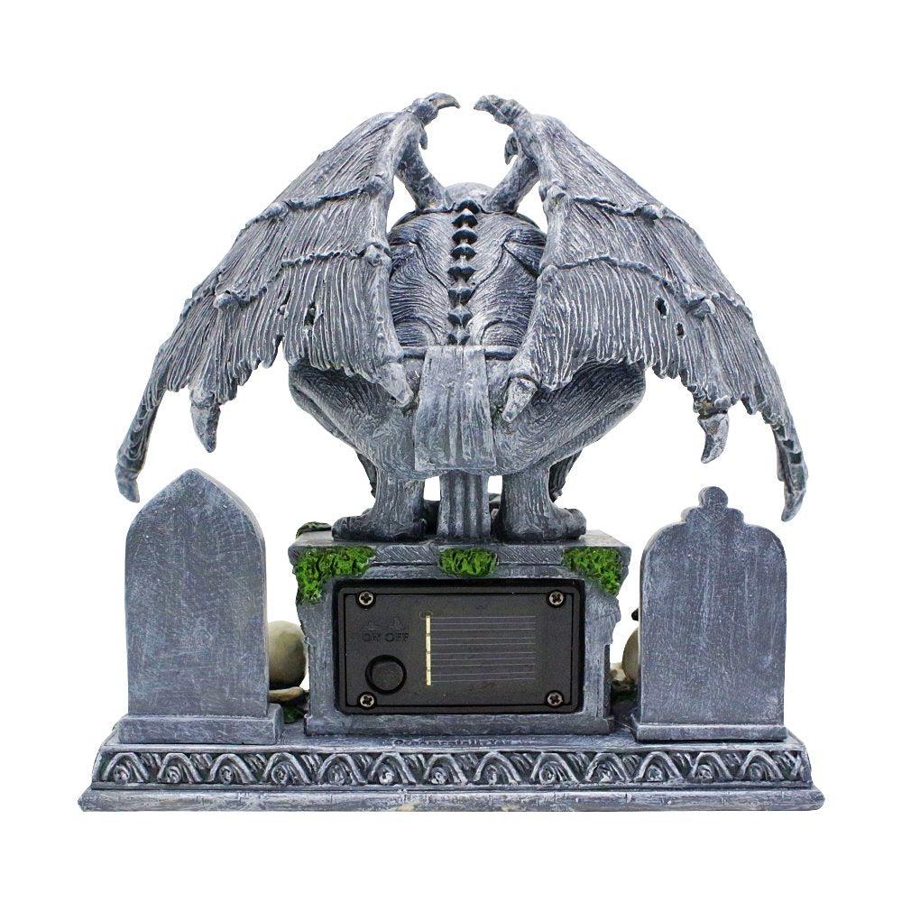 Grave Guardian Gargoyle Figurine, 7" Solar Powered Gothic Halloween ...