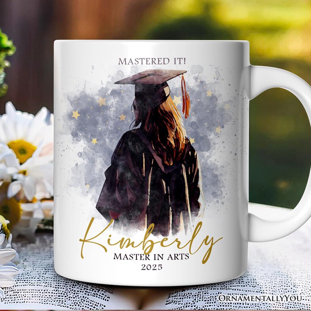 Female Graduation Personalized Mug, Student Custom Gift With Name - Etsy
