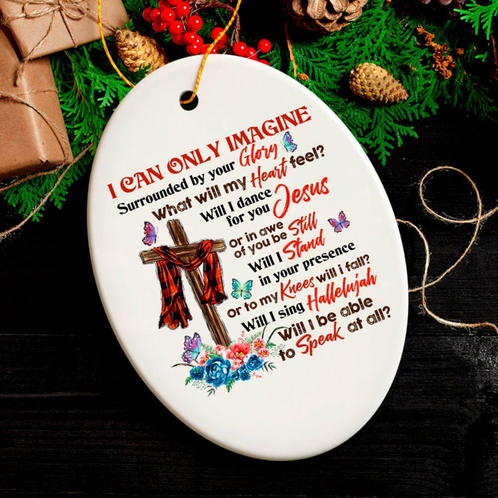 Sentimental Heart Warming Jesus Quote Ornament, Christian Gift - Etsy