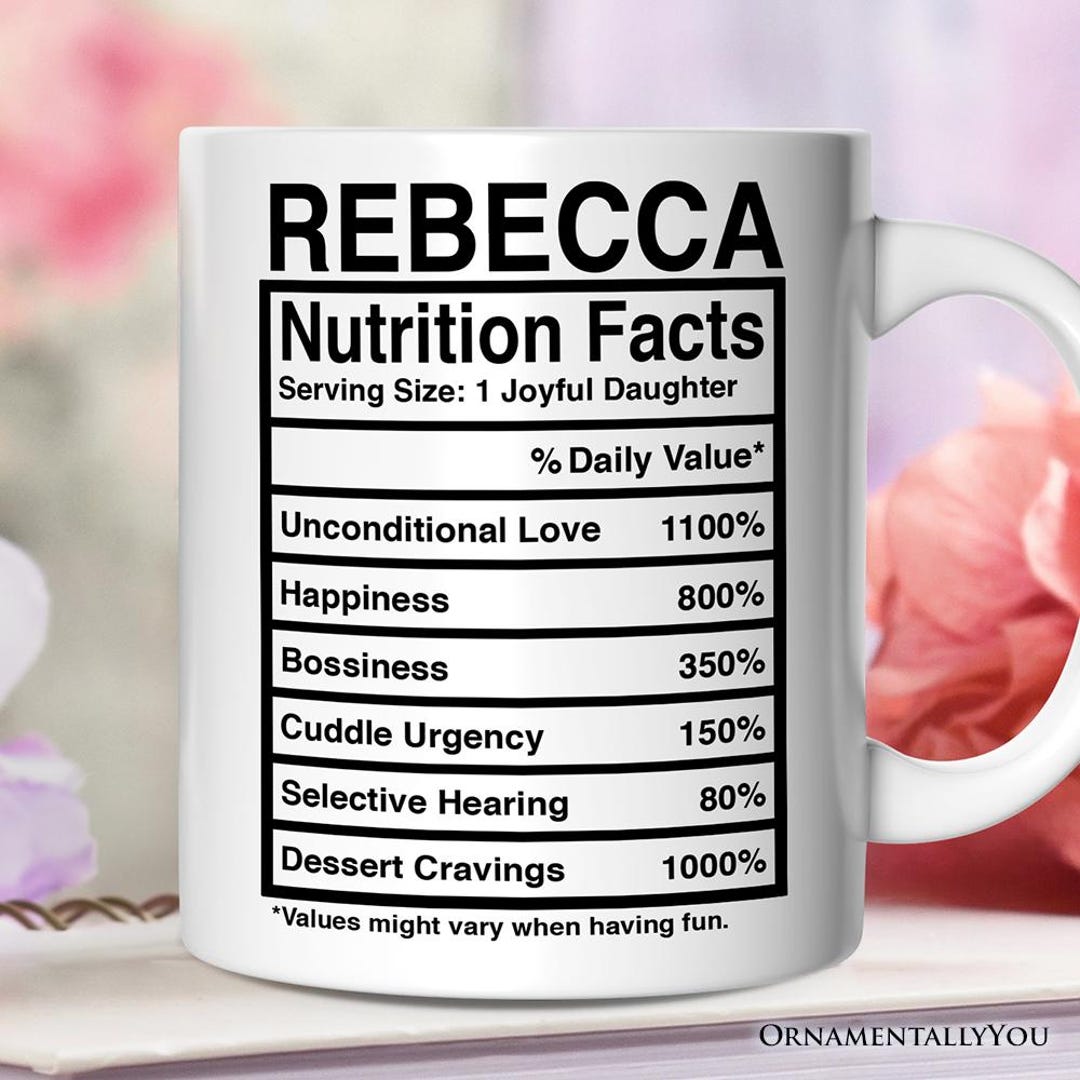 Daughter Nutrition Facts Personalized Mug, Birthday Gift With Custom ...