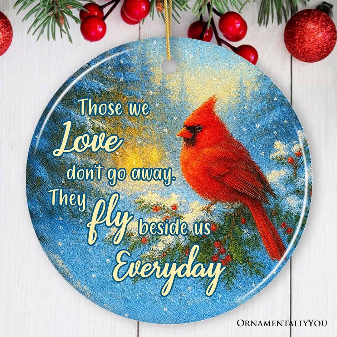 Those We Love as Cardinals Ornament, Heartfelt Memorial Christmas Gift ...