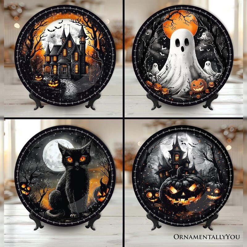 Halloween Plates - Etsy
