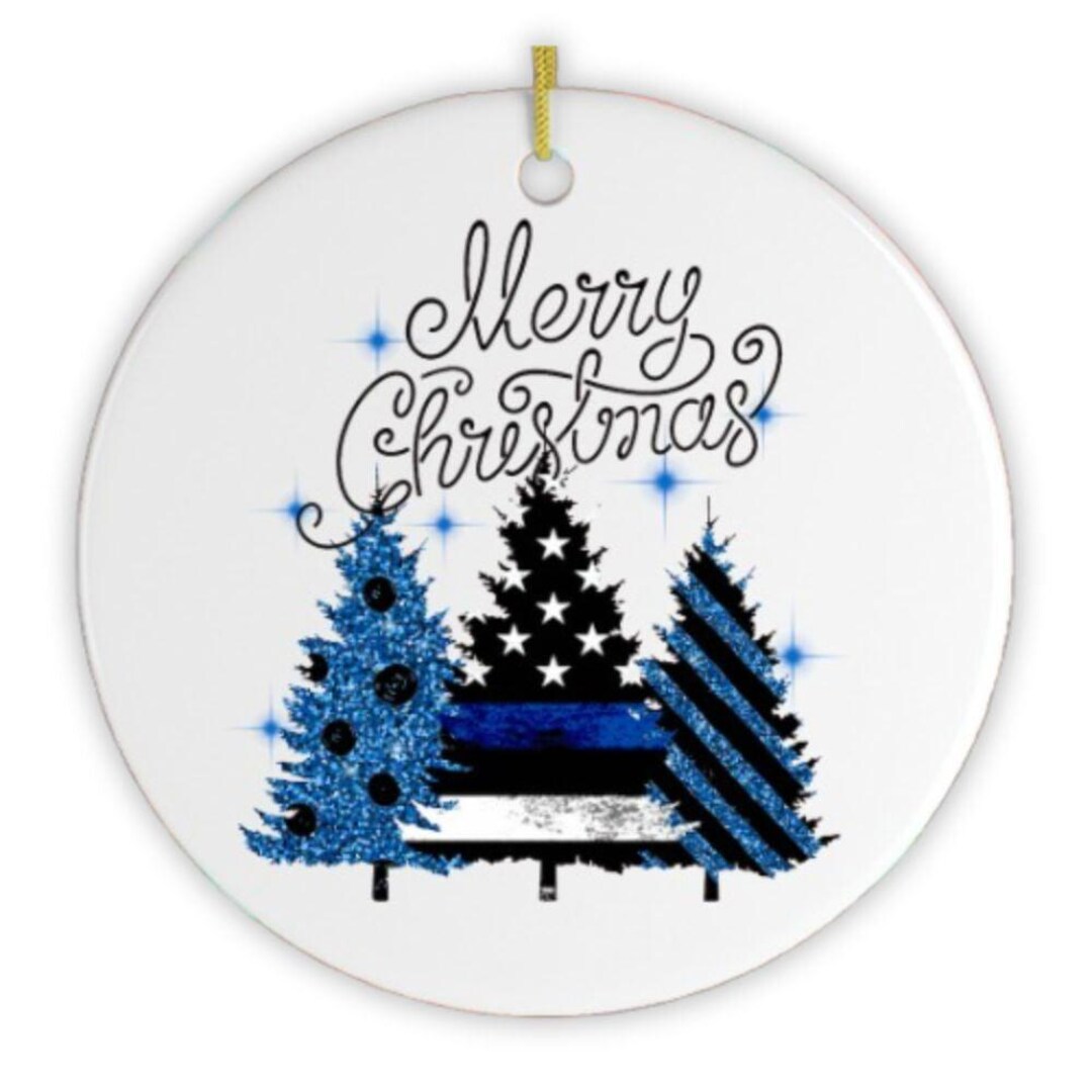 Merry Christmas Police Officer Ornament - Etsy