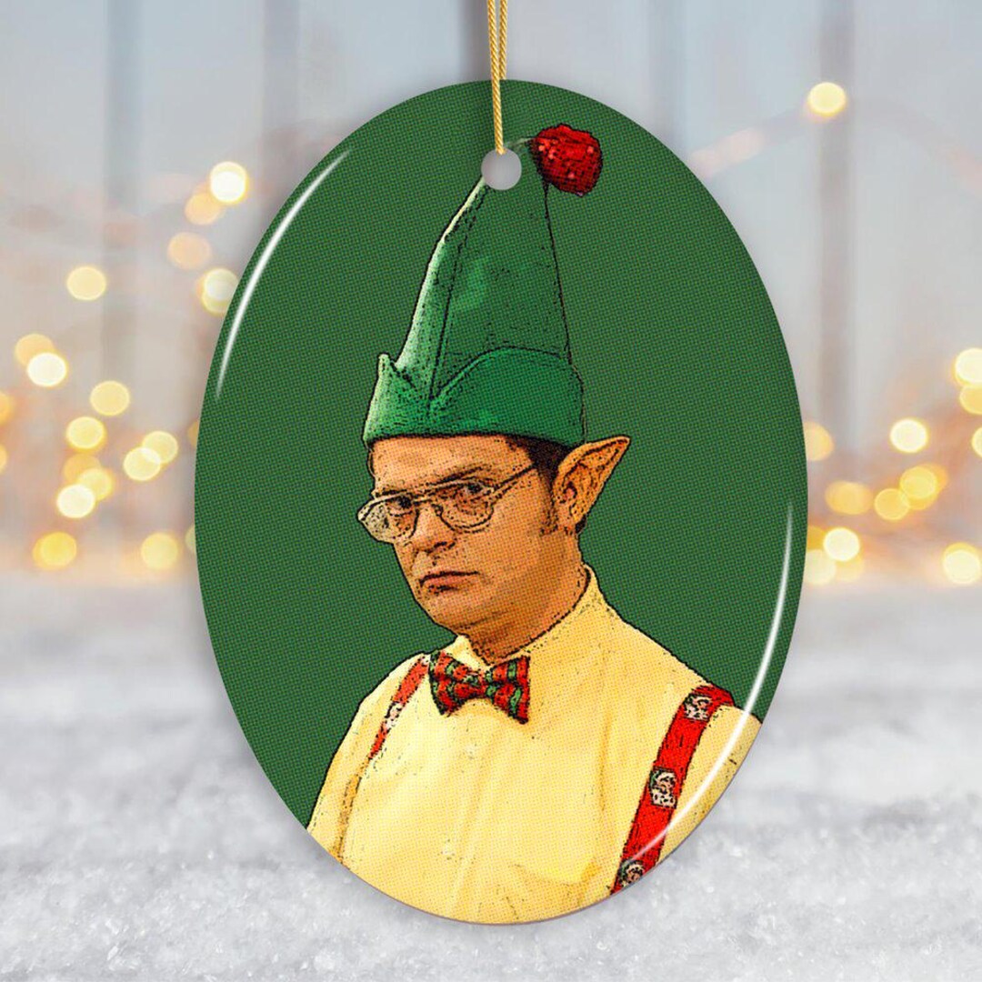 Dwight Schrute Elf Christmas Ornament, the Office - Etsy