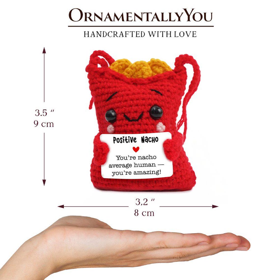 Positivity Nachos Crochet Support Doll, Encouragement Gift for Children ...