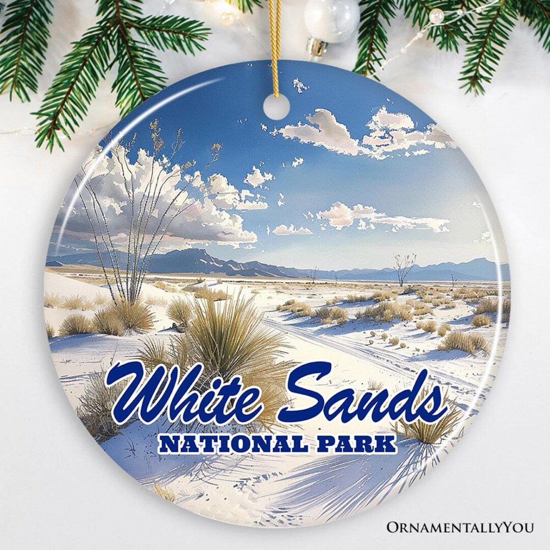 White Sands National Park Scenic Ceramic Ornament, New Mexico Souvenir ...