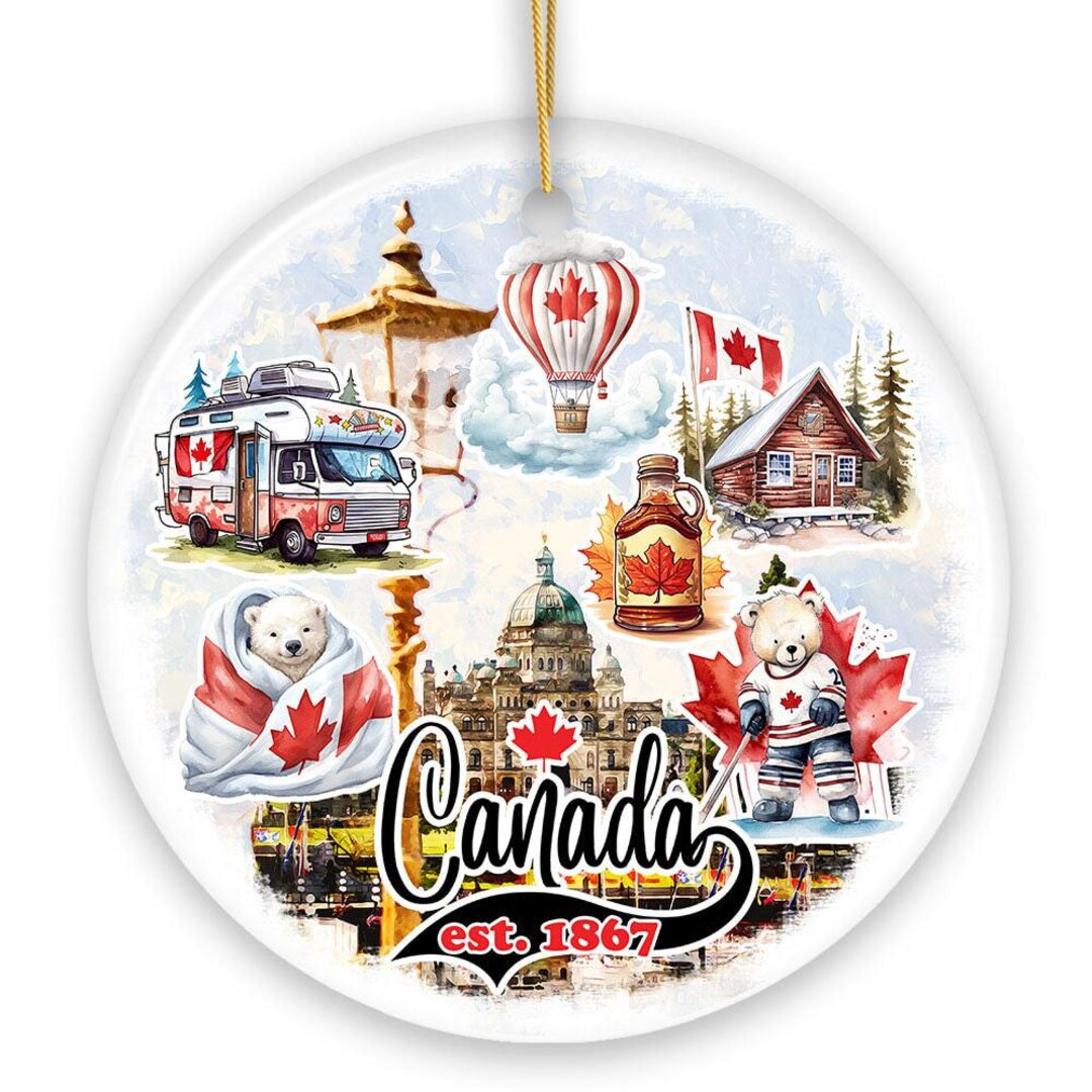 Canada Cultural Heritage and Traditions Artwork Ornament, Canadian ...