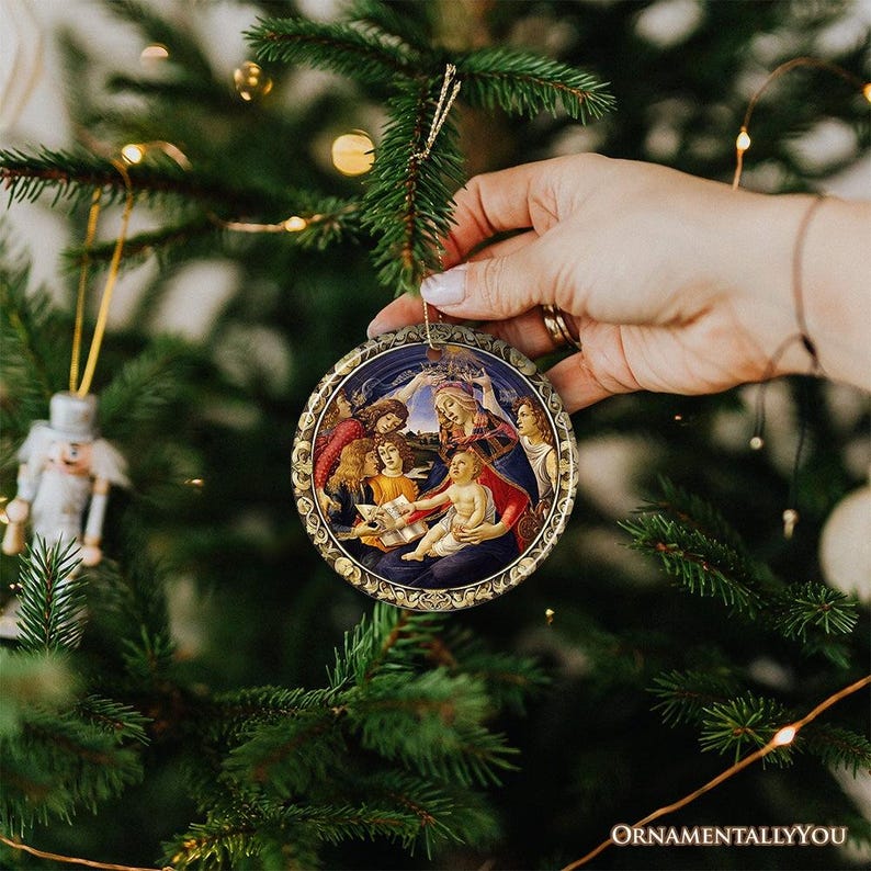 Madonna and Child Famous Botticelli Art Painting Ornament of the ...