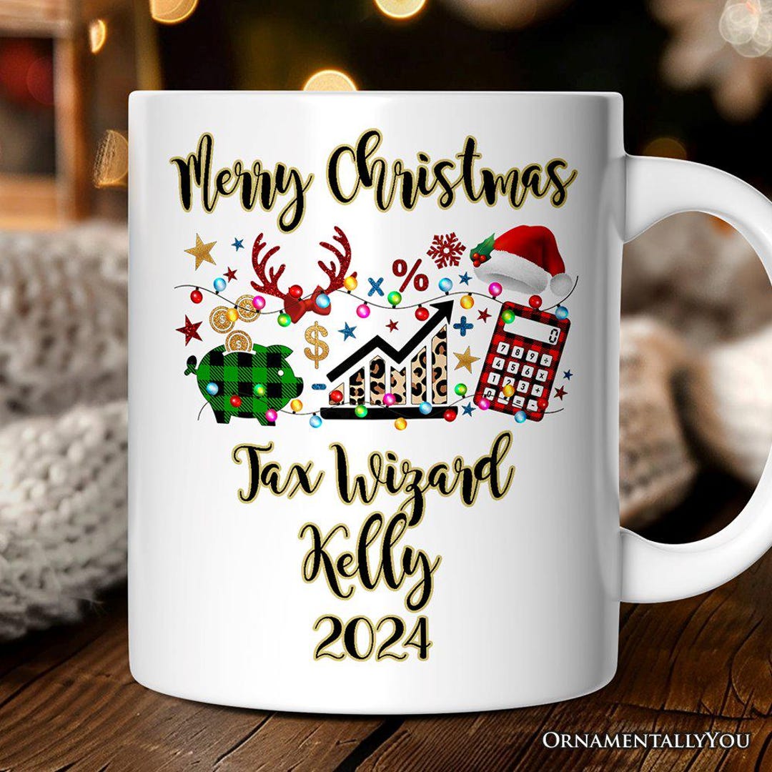 Personalized Mug Finance Professional Buffalo Plaid Christmas, Custom ...