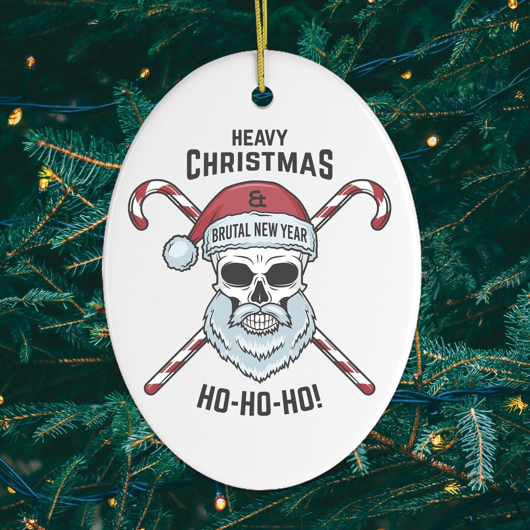 Heavy Metal Emo Christmas Santa Ornament - Etsy
