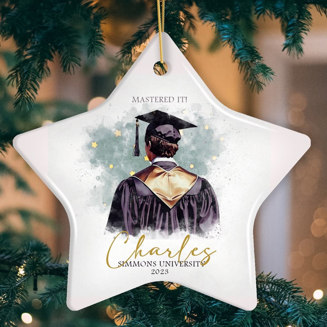 Artistic Graduation Gift Personalized Ornament, Watercolor Art Style ...