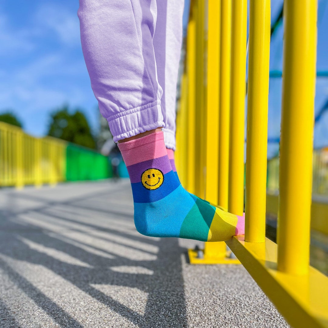 Rainbow Socks From Candysox, Women's Socks, Emoji Socks, Gift for Women ...