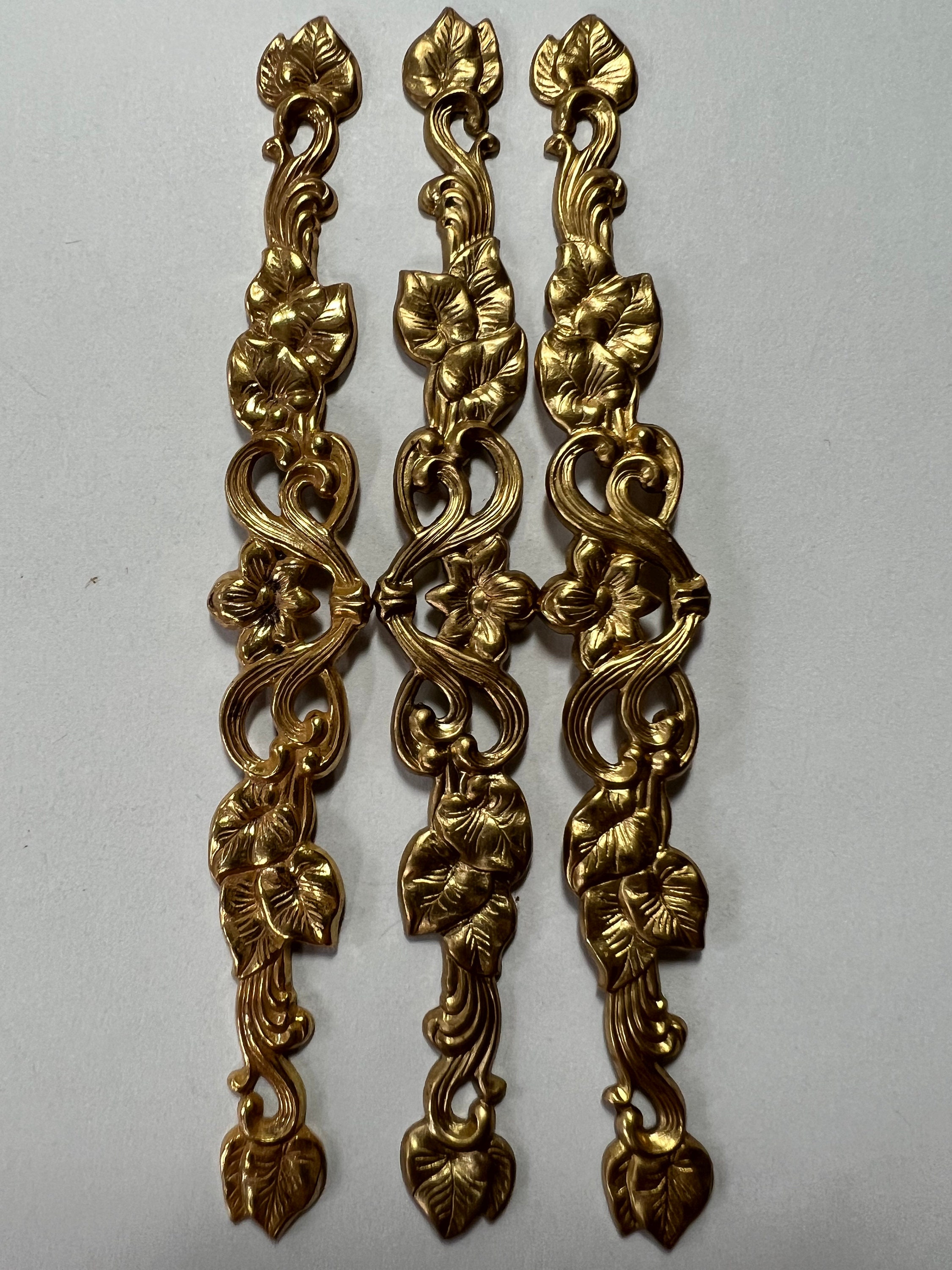 Vintage Stamped Brass Floral Scroll Floral Scrolling Journal ...