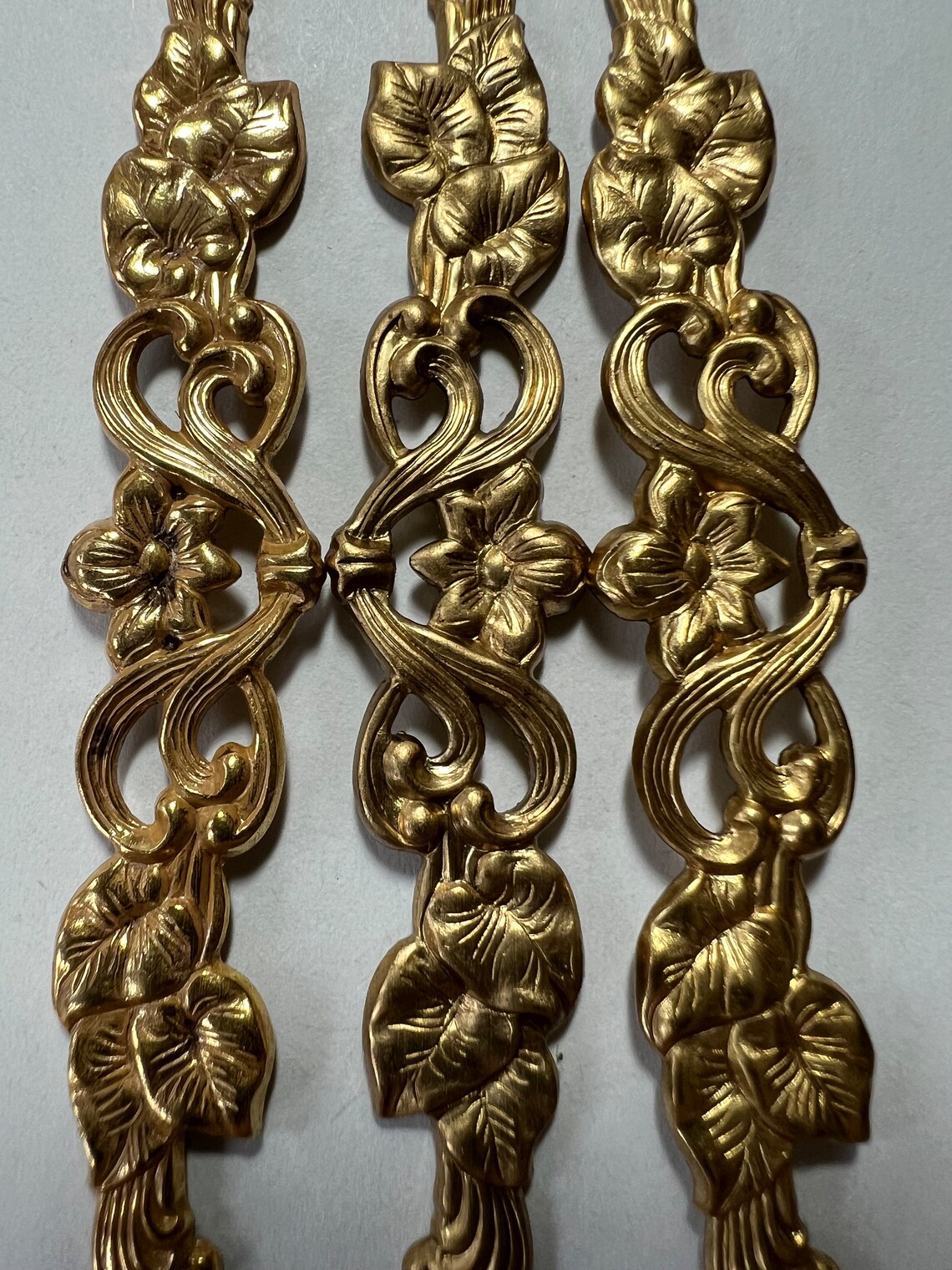 Vintage Stamped Brass Floral Scroll Floral Scrolling Journal ...