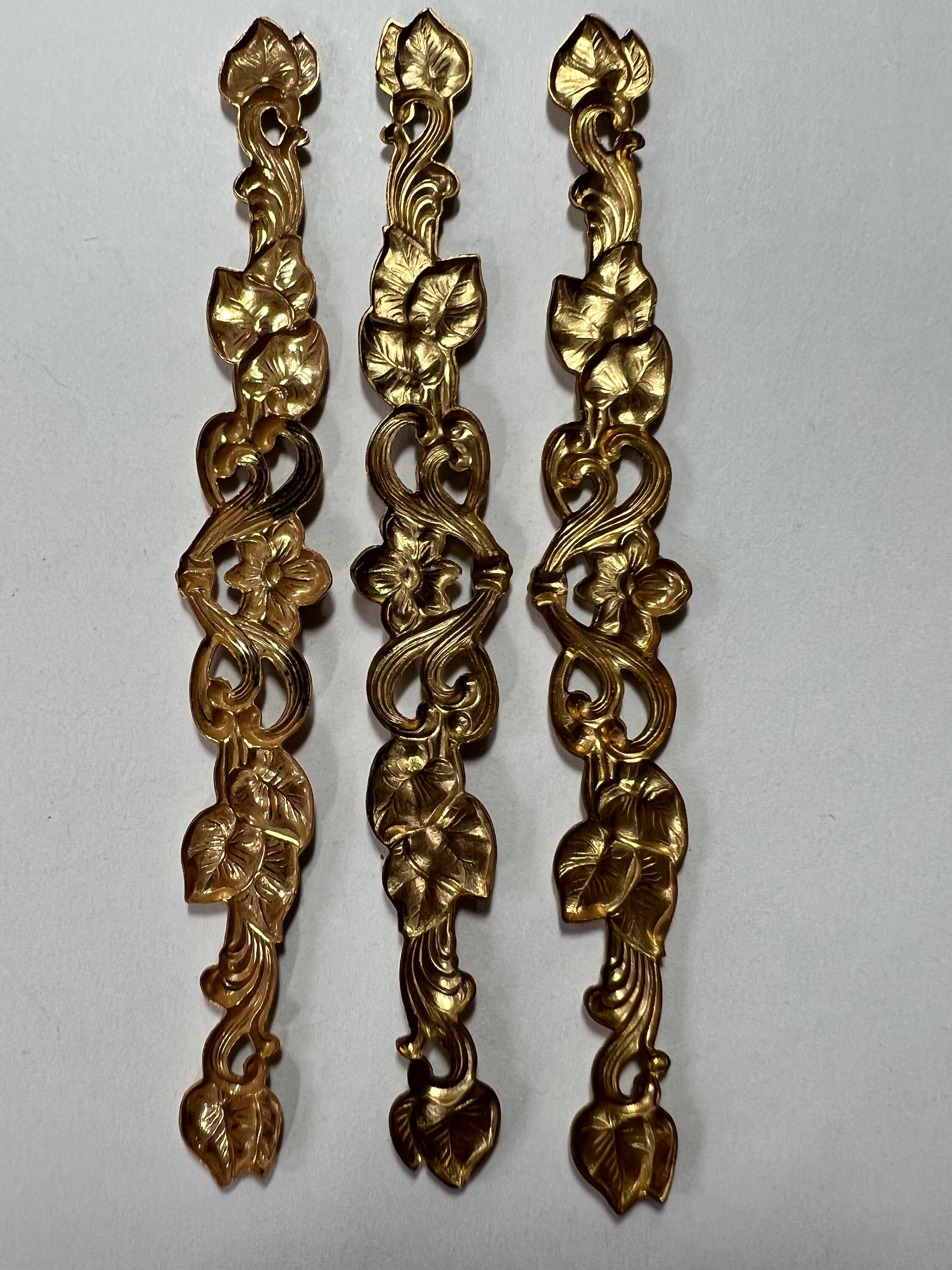 Vintage Stamped Brass Floral Scroll Floral Scrolling Journal ...