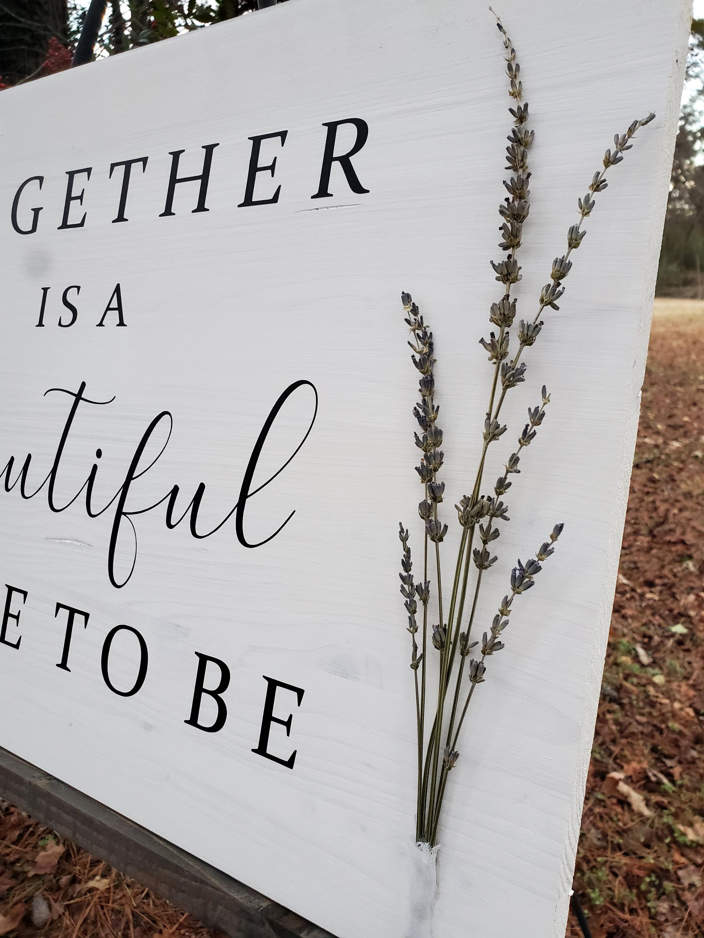 Together is a Beautiful Place to Be, Real Dried Lavender, Wedding ...