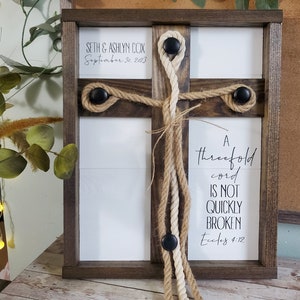 Threefold Cord Wedding, Unity Ceremony, Wedding Rope, KJV Bible Verse ...