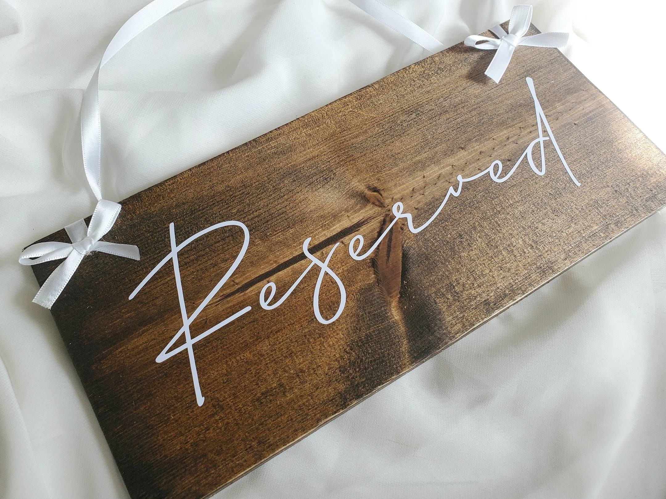 Reserved Sign Wedding Reserved Seat Sign for Wedding Wood - Etsy
