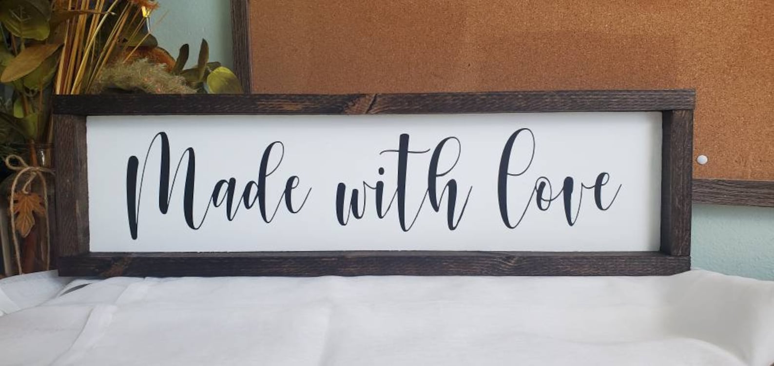 Made With Love Sign Kitchen Wall Decor Farmhouse Kitchen - Etsy