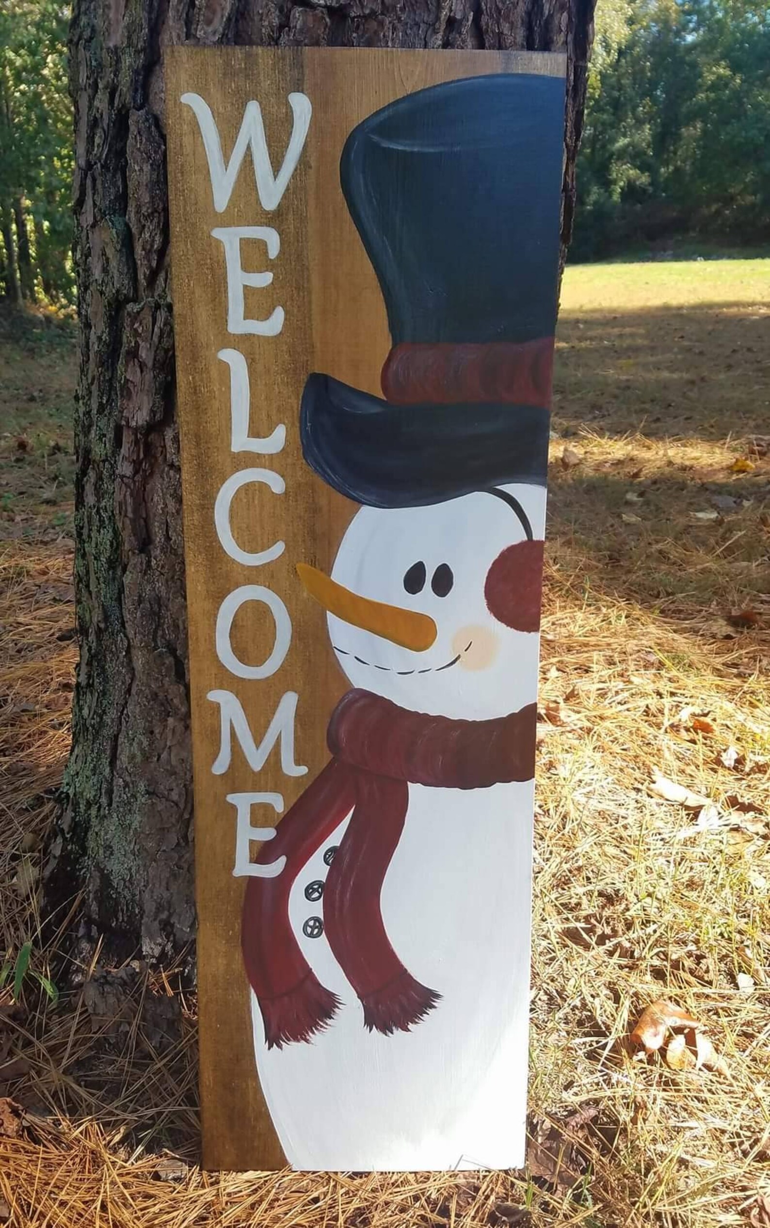 Snowman Porch Sign Winter Welcome Sign Snowman Porch Leaner - Etsy