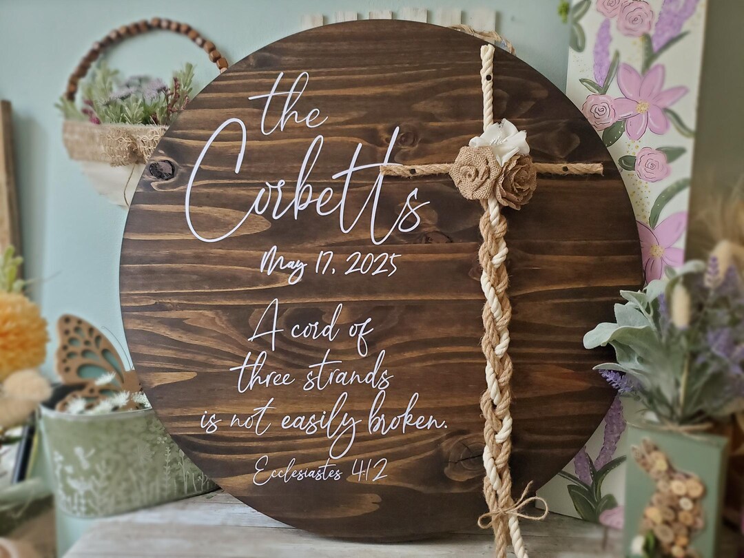 A Cord of Three Strands, Wedding Ceremony, Wedding Cord of Three ...