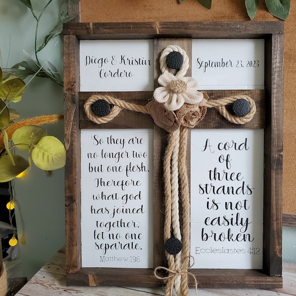 A Cord of Three Strands Wedding Sign - Etsy