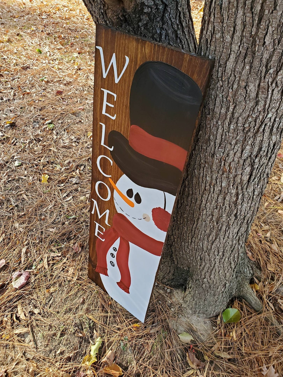 Snowman Porch Sign Winter Welcome Sign Snowman Porch Leaner - Etsy