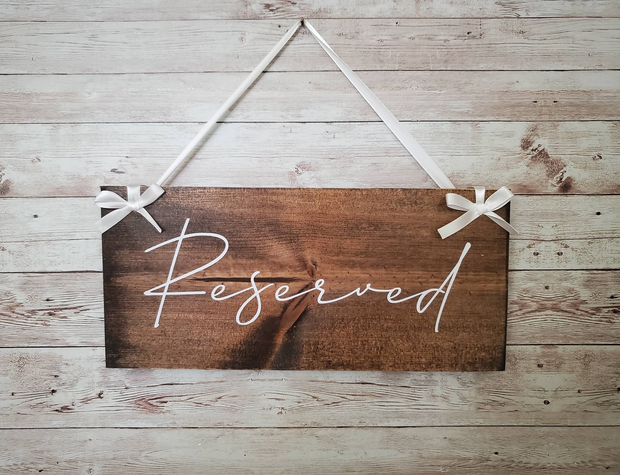 Reserved Sign Wedding Reserved Seat Sign for Wedding Wood - Etsy