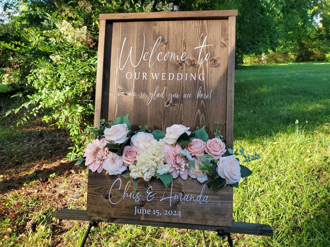 Custom Event Sign, Wedding Flower Box Welcome Sign, Welcome to Our ...