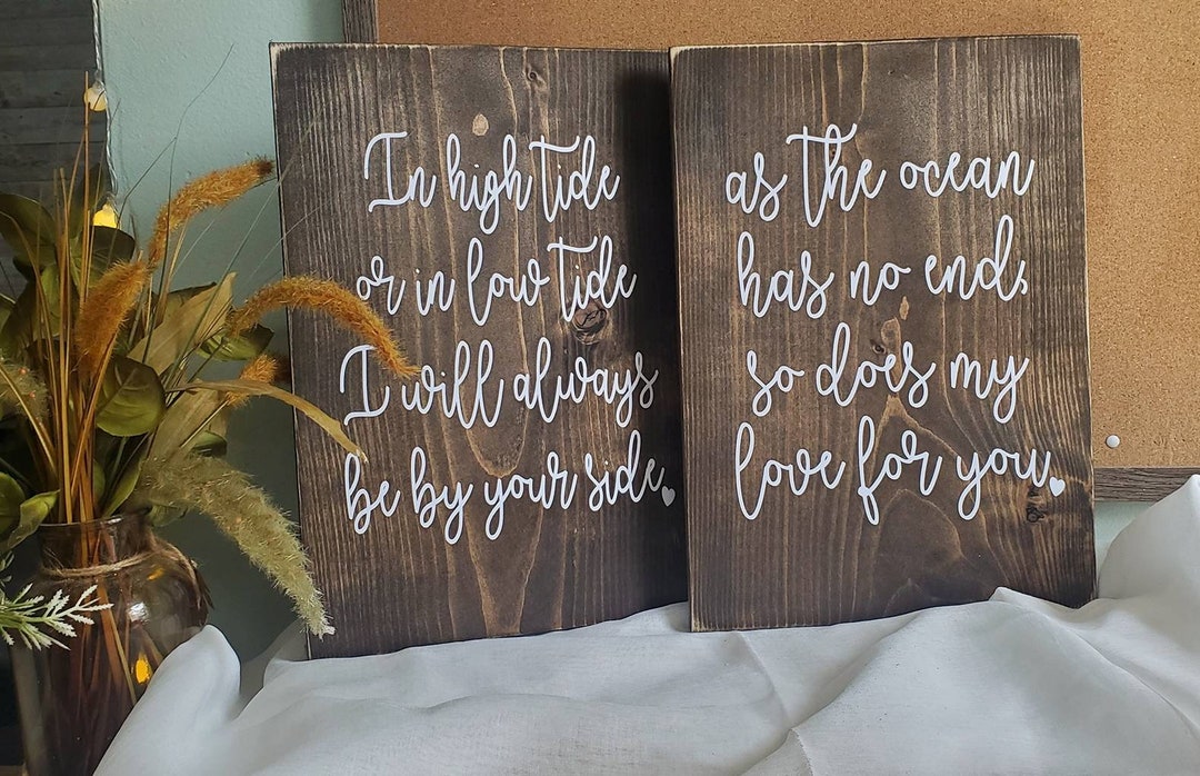 Beach Wedding Signs Love Signs Wedding Ocean Quotes Rustic - Etsy