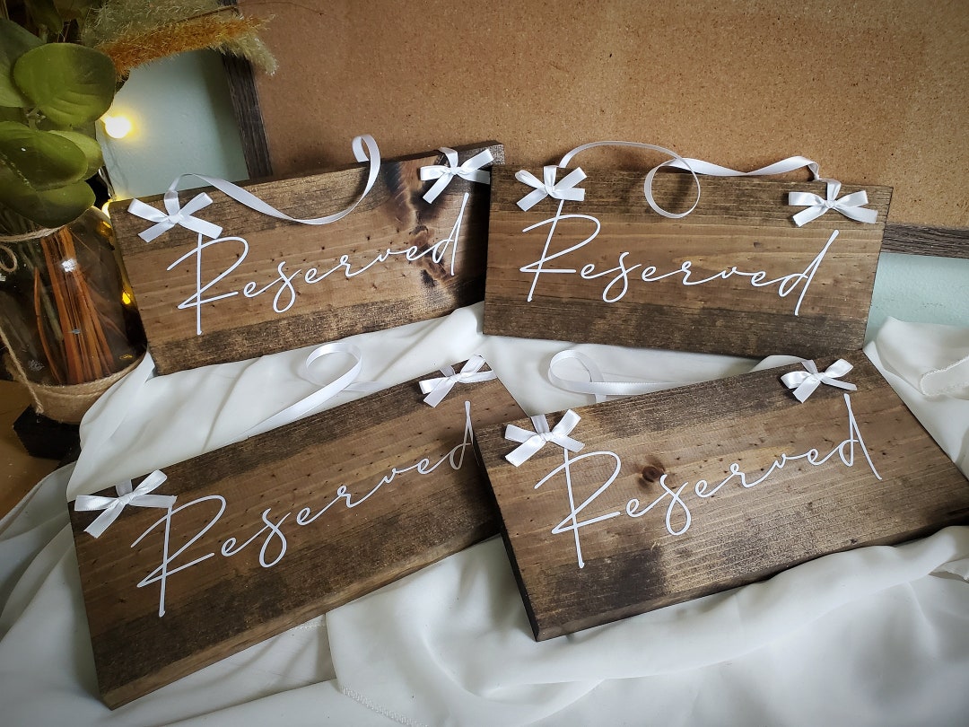 Reserved Sign Wedding, Reserved Seat Sign for Wedding, Wood Reserved ...