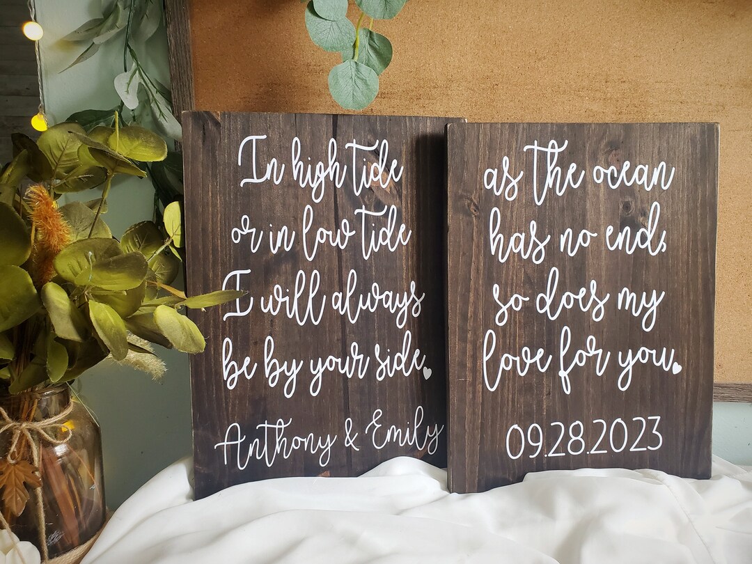 Beach Wedding Signs Love Signs Wedding Ocean Quotes Rustic - Etsy