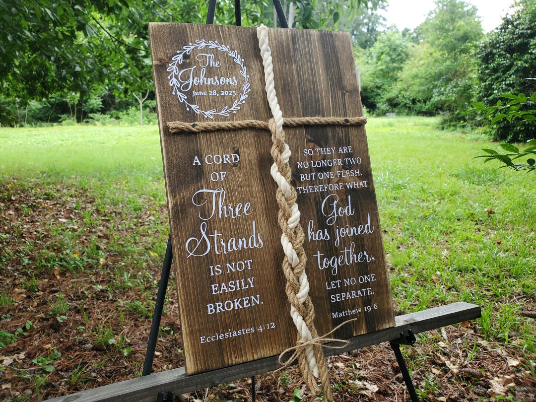 A Cord of Three Strands What God Has Joined Together 3 Cords Unity ...