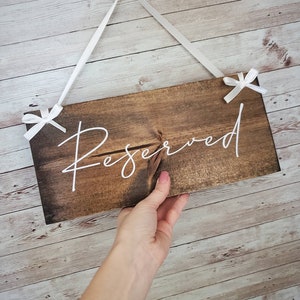 Reserved Sign Wedding, Reserved Seat Sign for Wedding, Wood Reserved ...