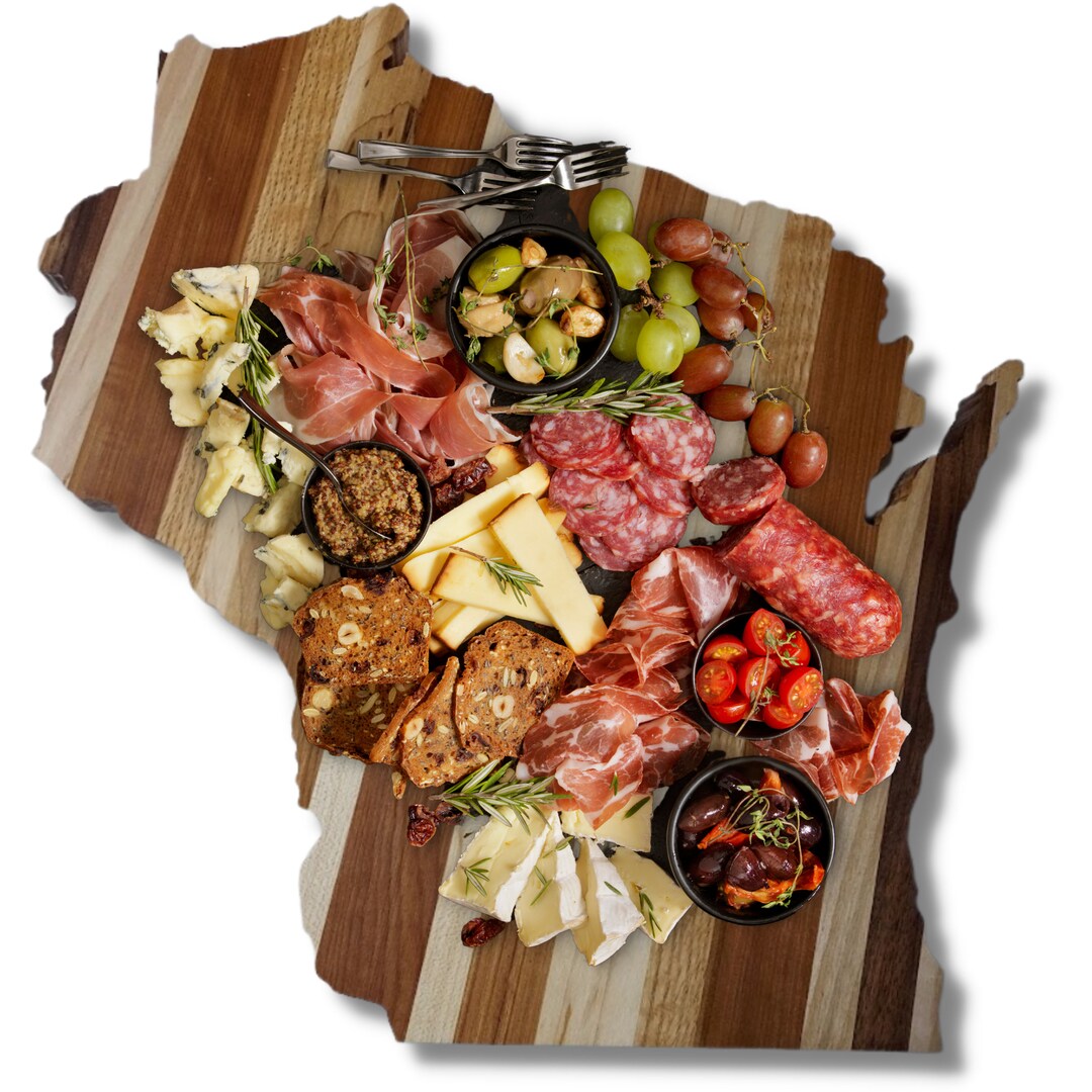 Wisconsin Charcuterie Board, Wisconsin Shaped Cutting Board ...