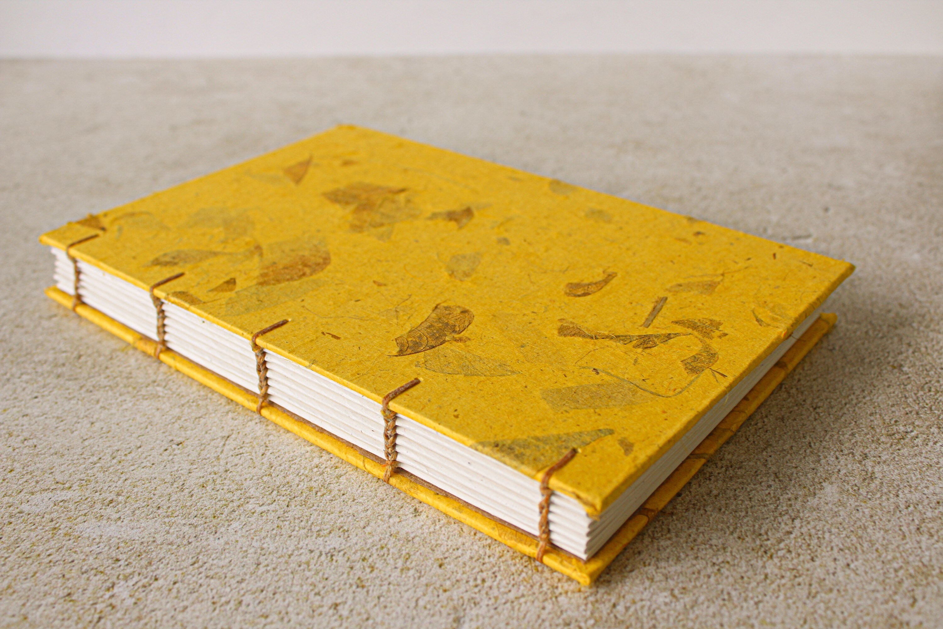 Yellow Leaf Journal. Notebook Journal. Diary Journal. Eco - Etsy UK