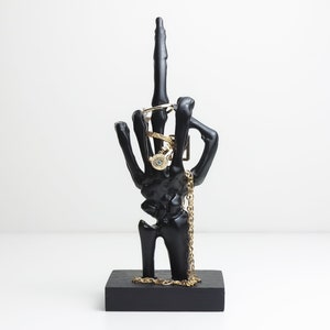 Middle Finger Ring Tree, Skeleton Hand Jewelry Holder Middle Finger ...