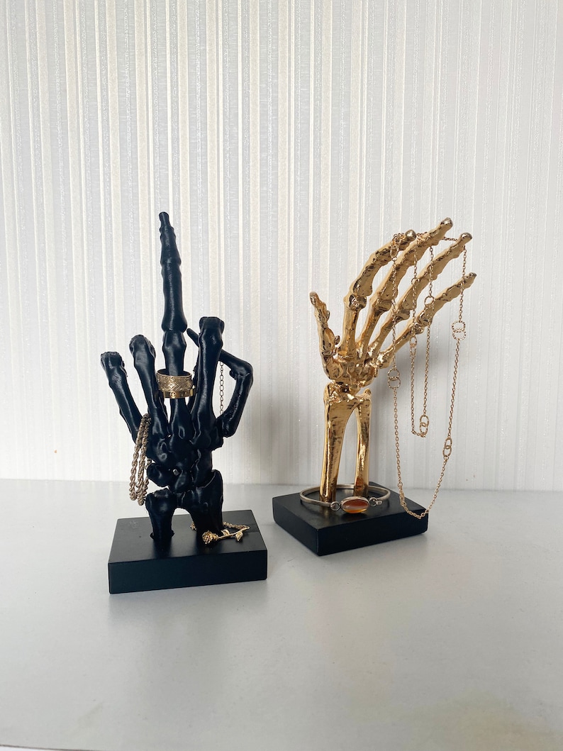 Skeleton Hands Jewelry Holder, Ring Tree Jewellery Organizer, Necklace ...