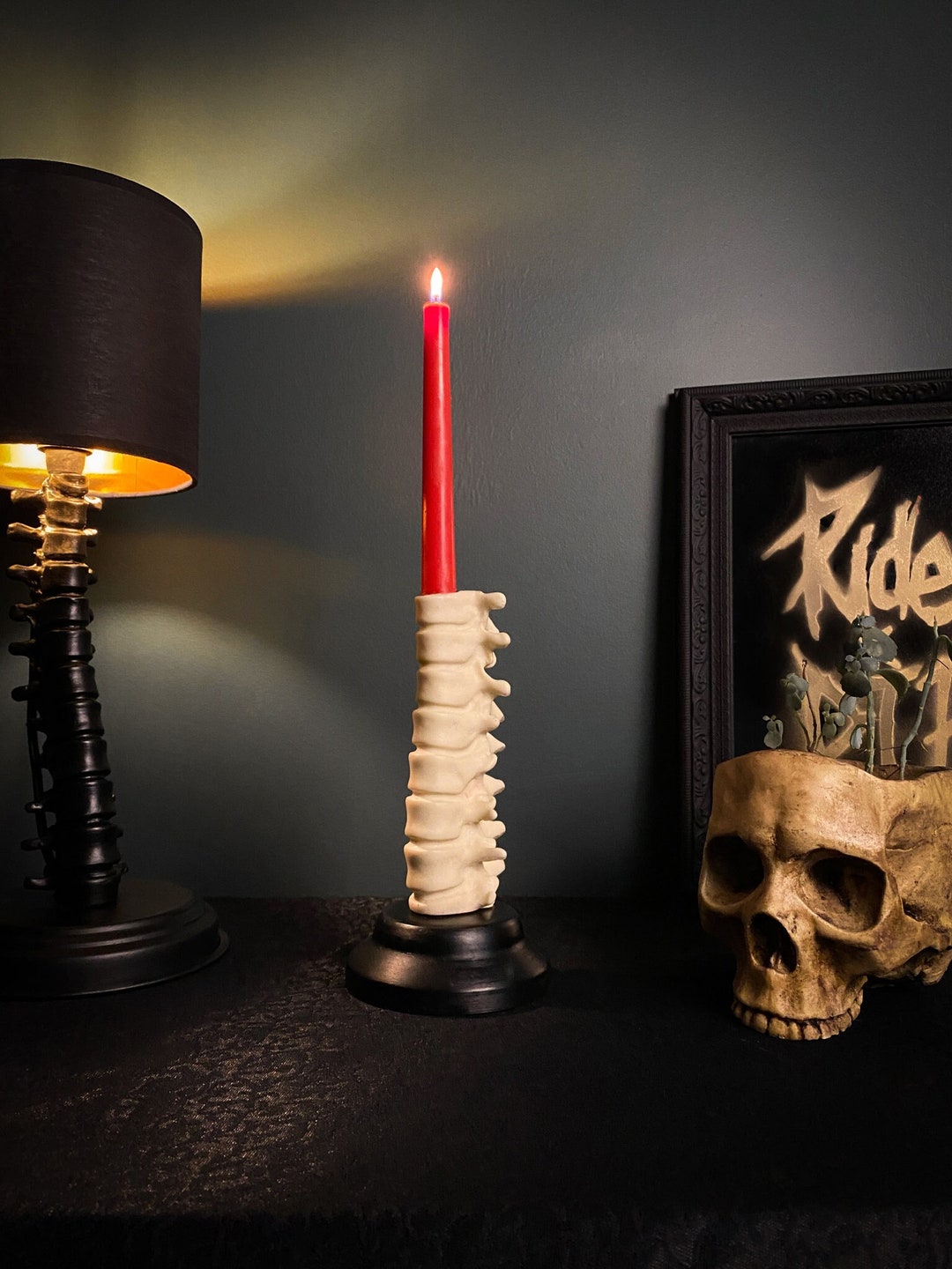 Spine Candlestick Holder Gothic Home Decor Dinner Table - Etsy