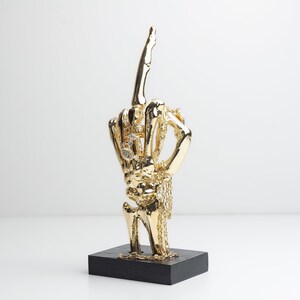 Middle Finger Ring Tree, Skeleton Hand Jewelry Holder Middle Finger ...