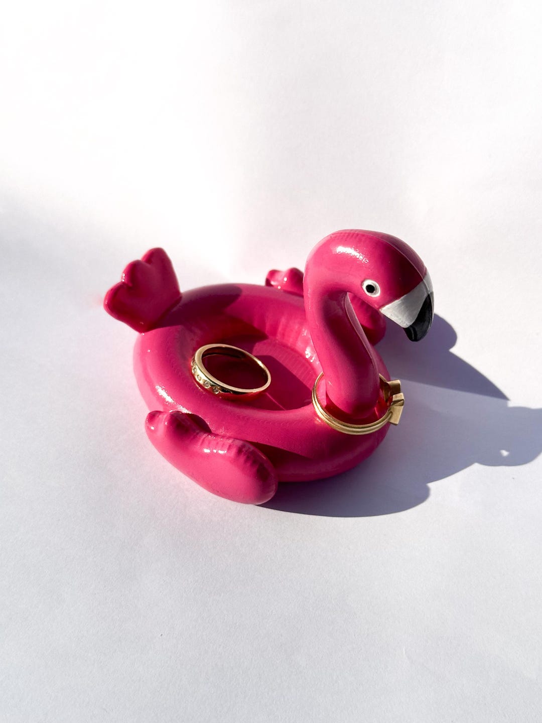 Flamingo Pool Float Trinket Dish and Ring Tree Holder, Pink Quirky Ring ...