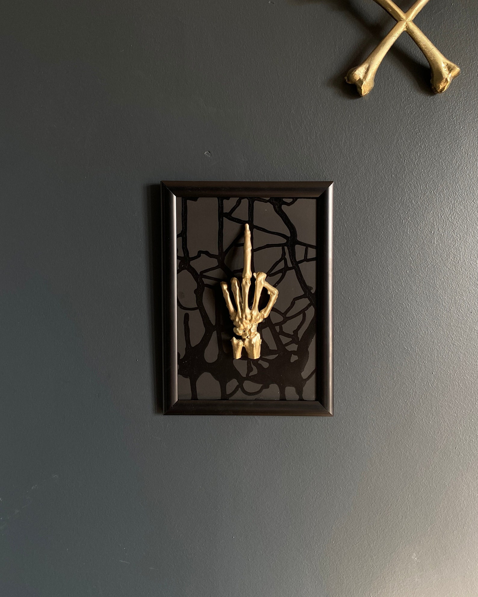Middle Finger Wall Frame, Gallery Wall Art, Gothic Home Decor ...