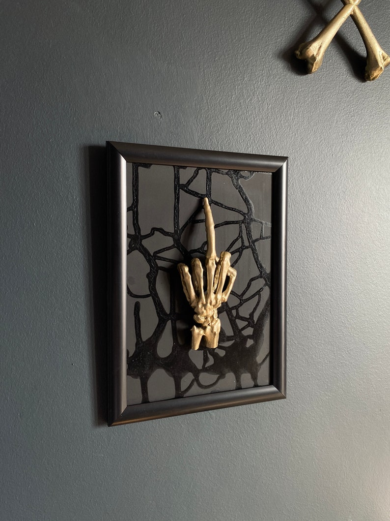 Middle Finger Wall Frame, Gallery Wall Art, Gothic Home Decor ...