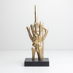 Middle Finger Ring Tree, Skeleton Hand Jewelry Holder Middle Finger ...