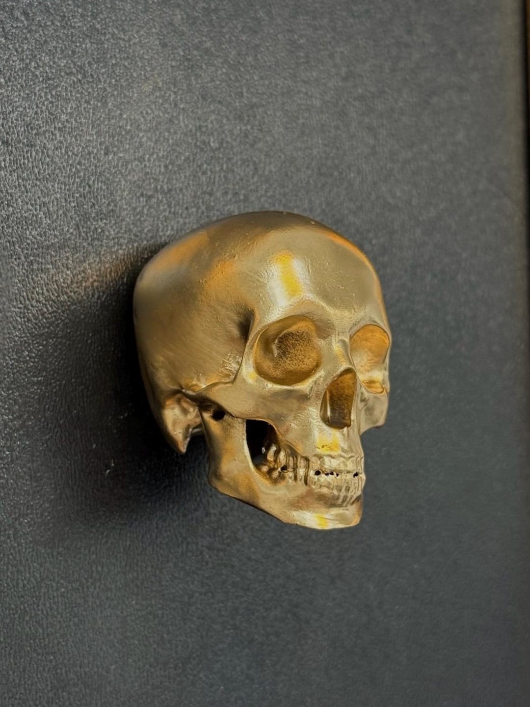Gold Skull Drawer Pull – Gothic Cabinet Knob, Skeleton Hardware ...
