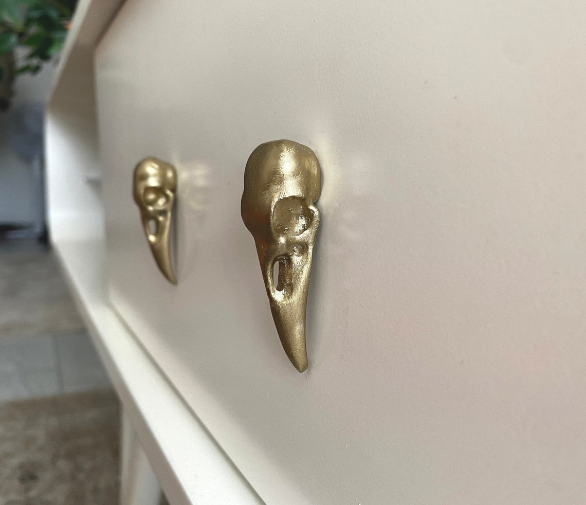 Raven Skull Cabinet Wardrobe Door Knobs Modern Drawer Knob | Etsy